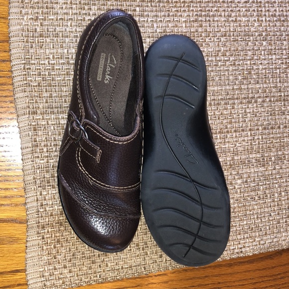 Clarks | Shoes | Clarks Ladies Brown Leather Shoes Size 8m 4 | Poshmark